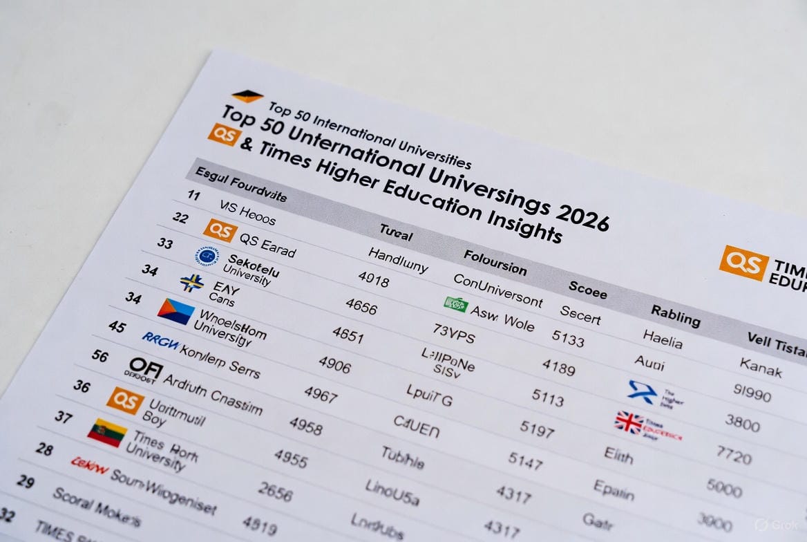 Top 50 International Universities Rankings 2026: QS & Times Higher ...